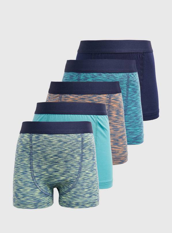 Buy Space Dye & Plain Trunks 5 Pack 11-12 years | Underwear and socks | Argos